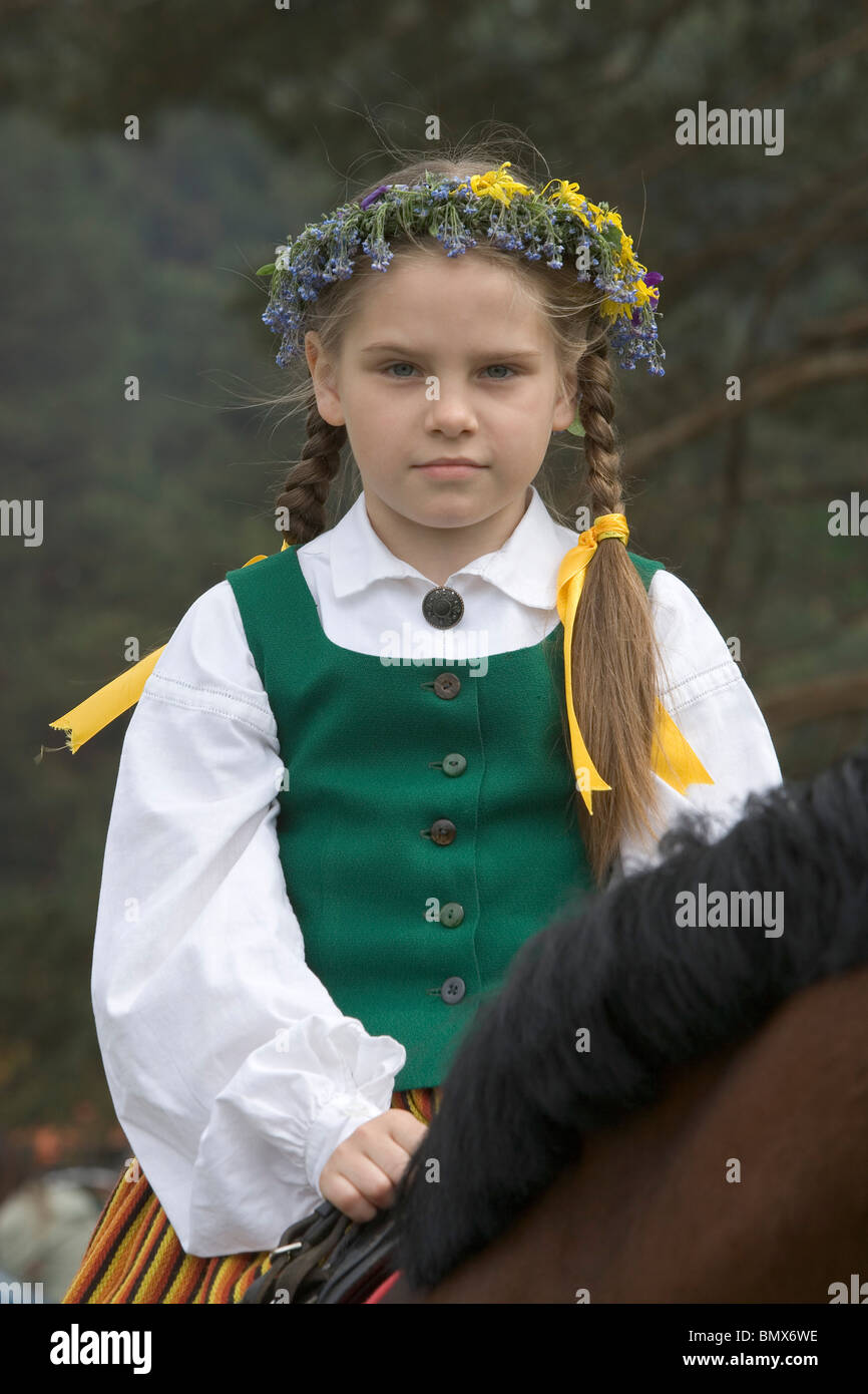 Latvia,Traditional costumes,Latvian folklore Stock Photo - Alamy