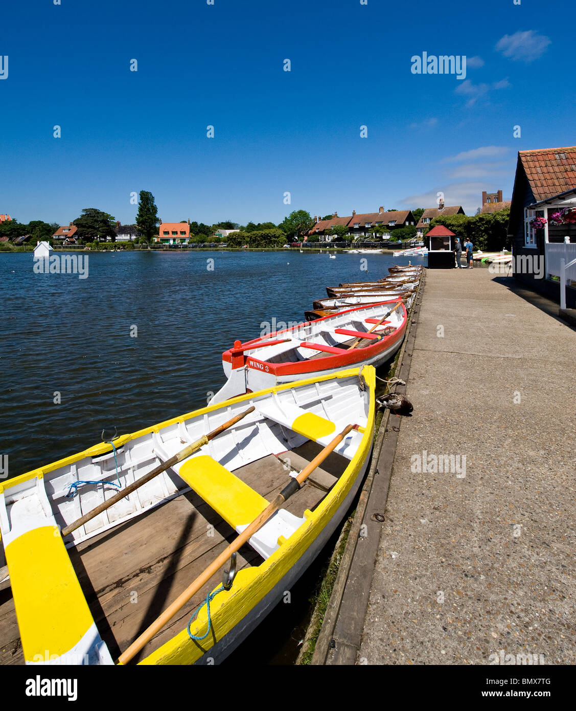 Rowing Boats On Thorpeness Meare Suffolk High Resolution Stock ...