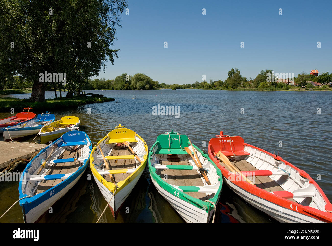 Colourful colorful rowing boats hi-res stock photography and images - Alamy