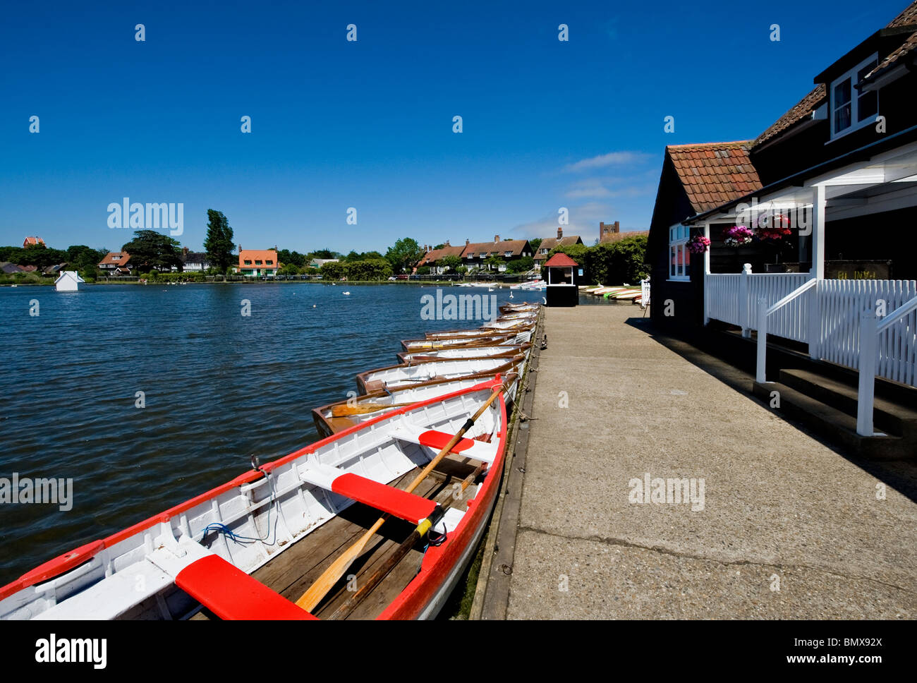 Rowing Boats On Thorpeness Meare Suffolk High Resolution Stock ...