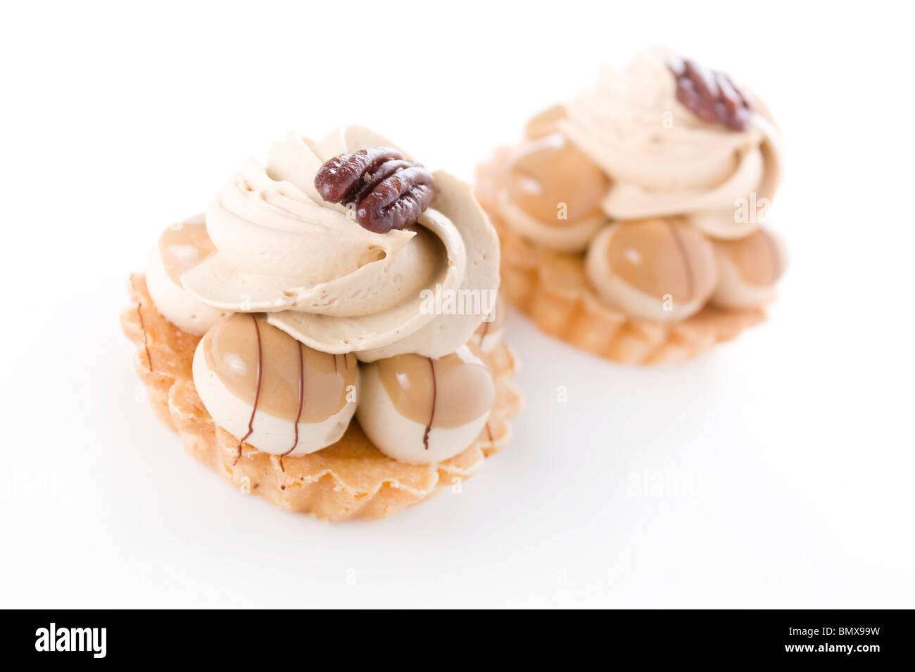 Delicious caramel pie on Cut Out Stock Images & Pictures - Alamy