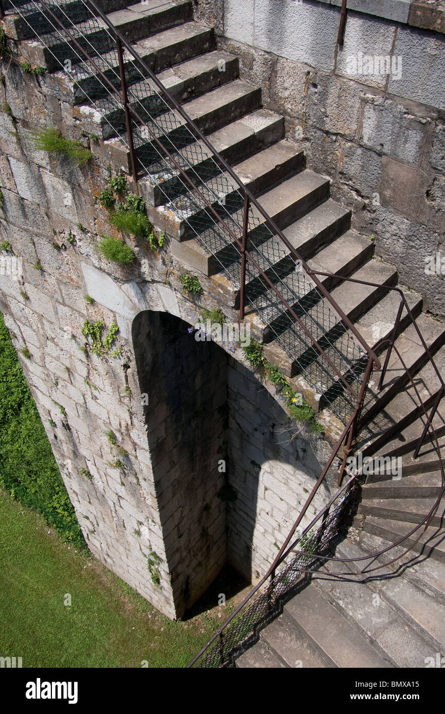 stone stairs staircase castle citadel archway Stock Photo - Alamy