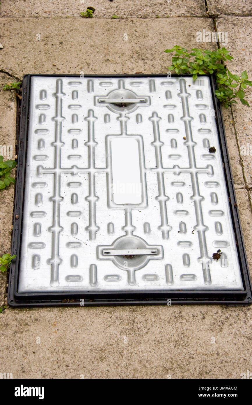 Drainage inspection hole cover Stock Photo - Alamy