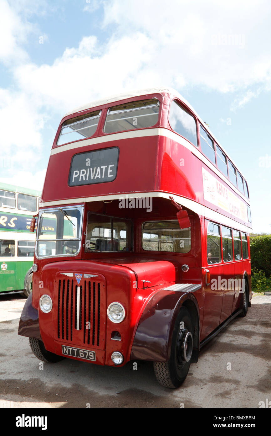 Vintage Red Double Decker Bus Stock Photo - Alamy