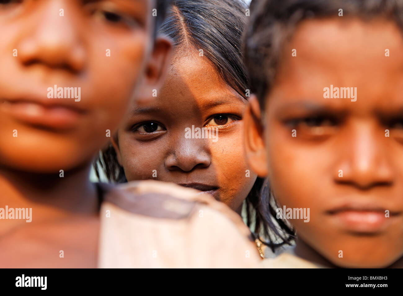 Saura tribe village children, Orissa, India Stock Photo - Alamy