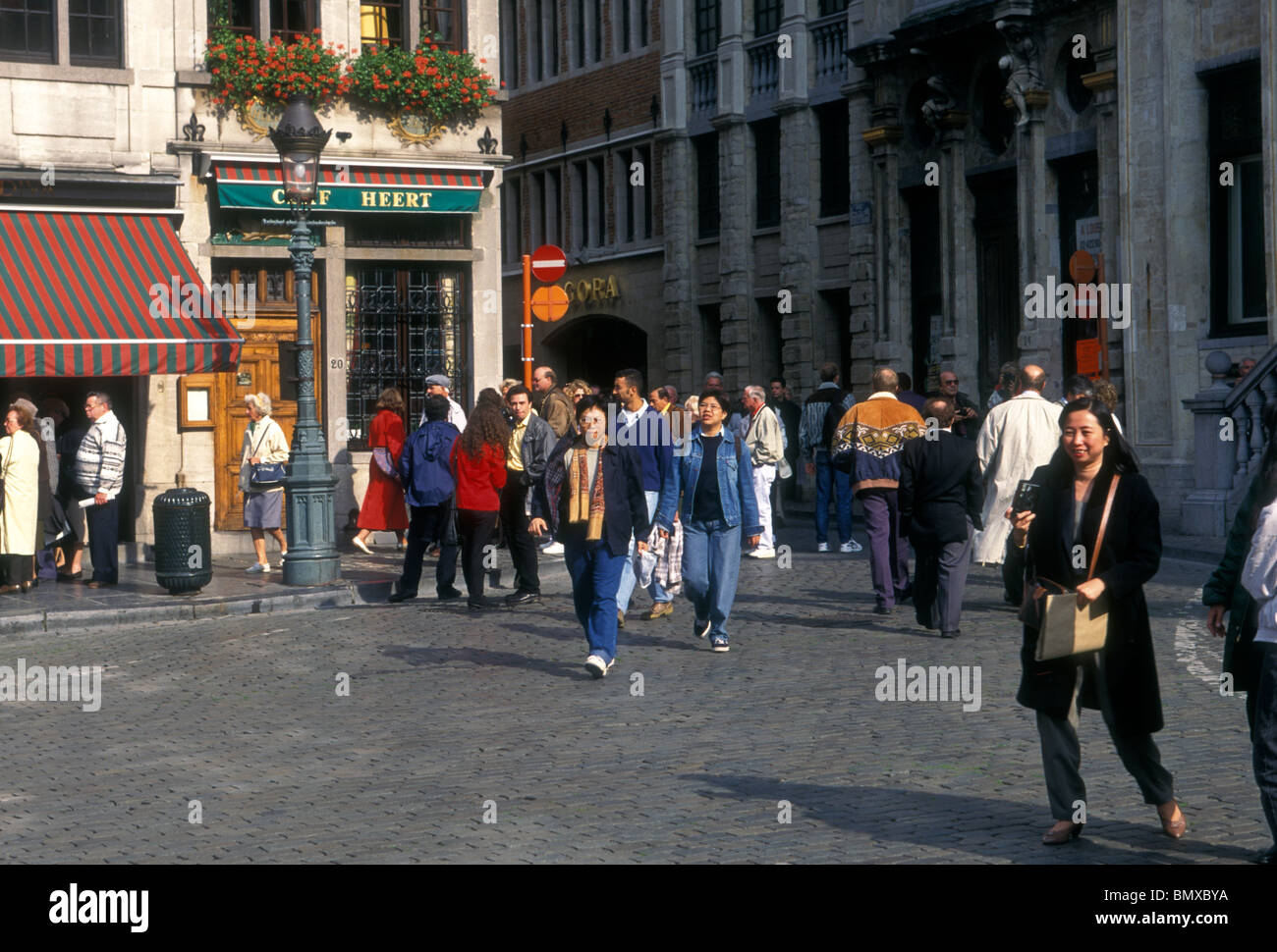 Belgians, Belgian people, tourists, adults, men, women, GrandPlace ...