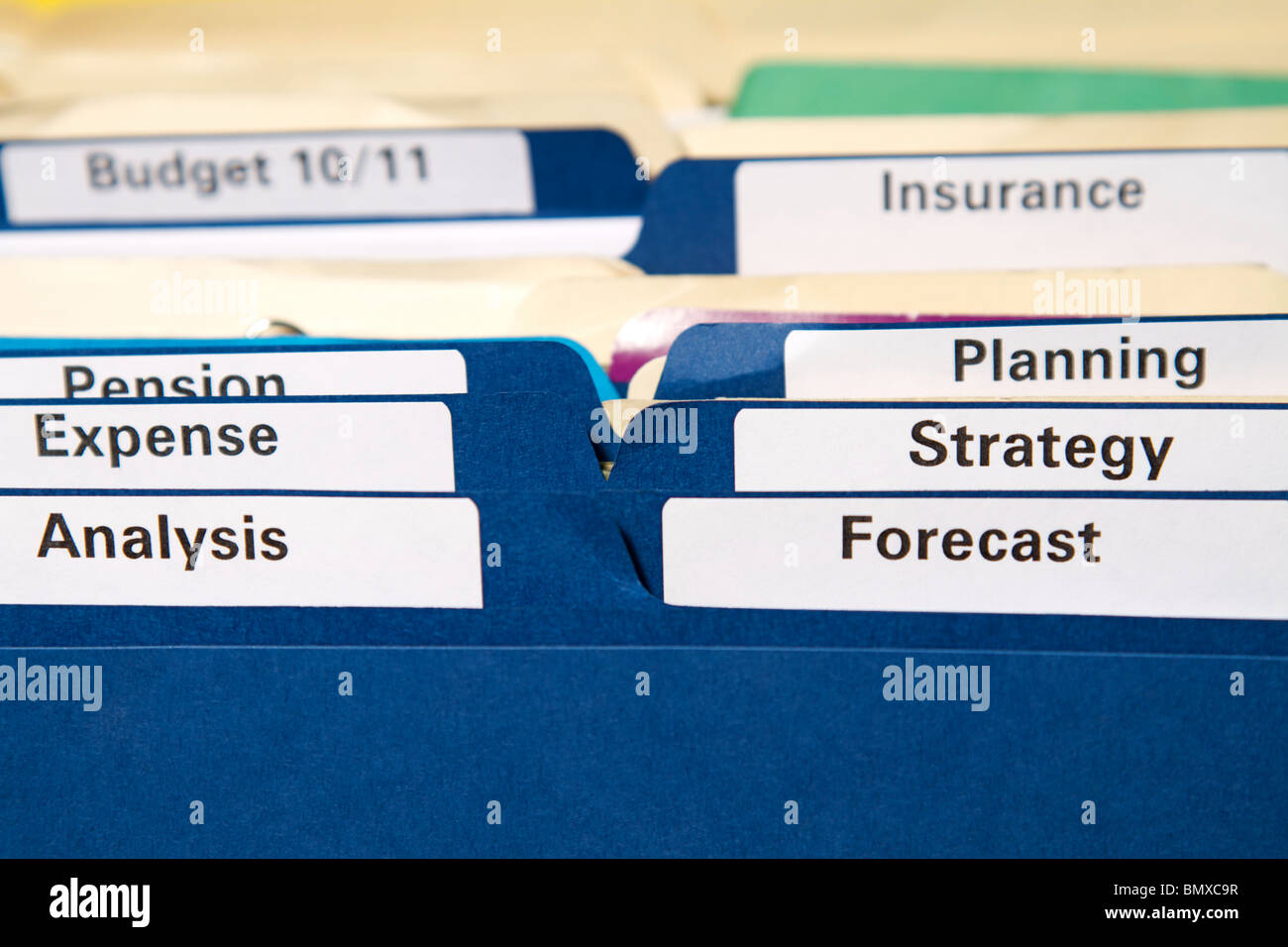 Filing cabinet full of business folders and documents Stock Photo - Alamy