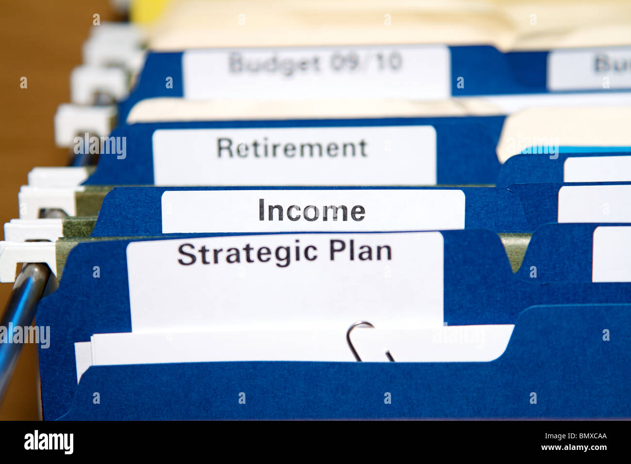 Filing cabinet full of business folders and documents Stock Photo - Alamy