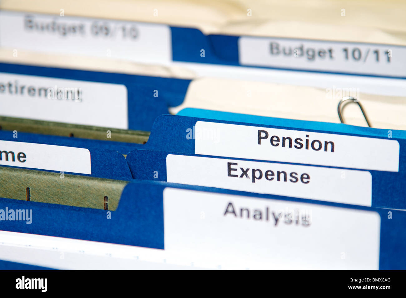 Filing cabinet full of business folders and documents Stock Photo - Alamy