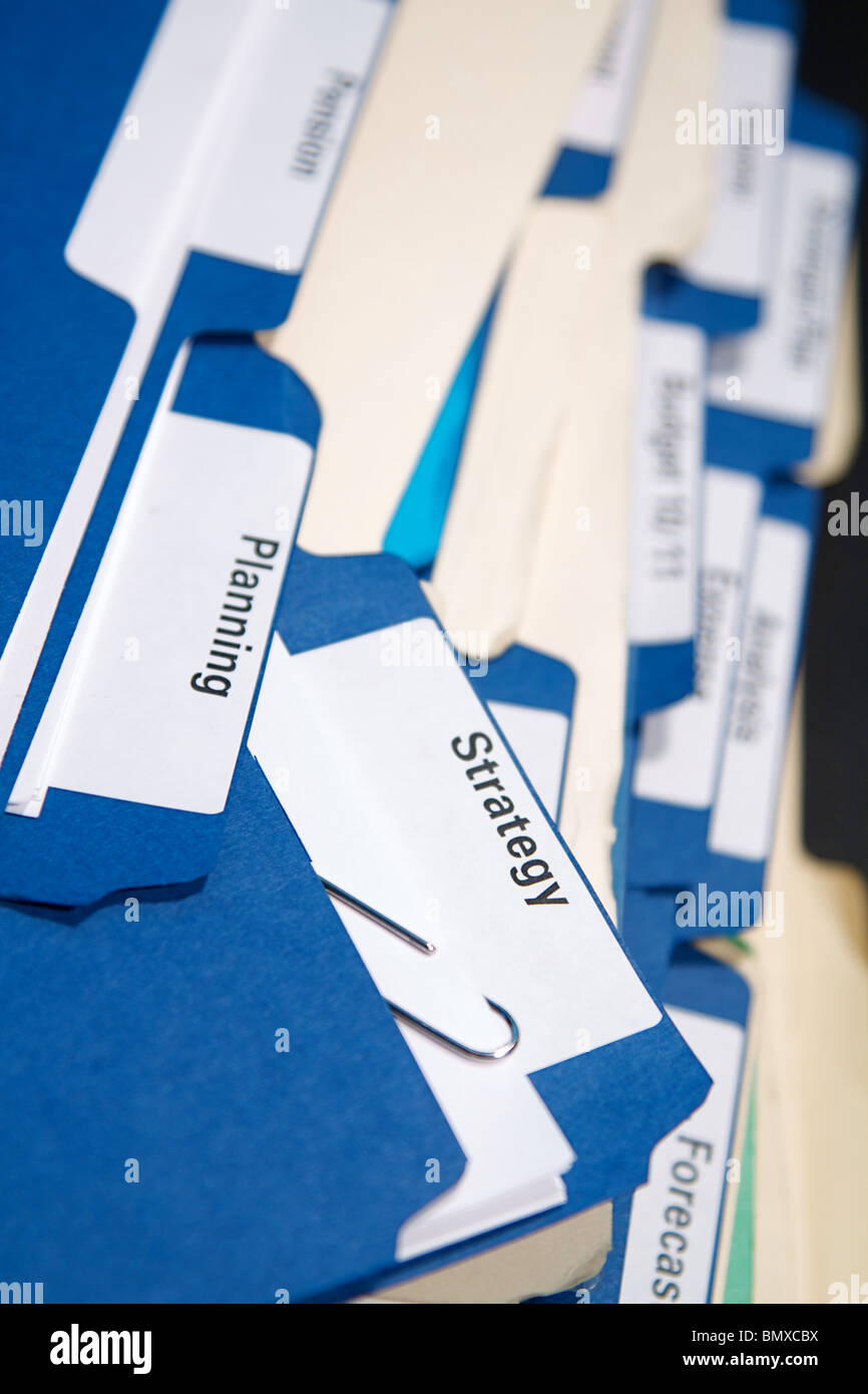 Filing cabinet full of business folders and documents Stock Photo - Alamy