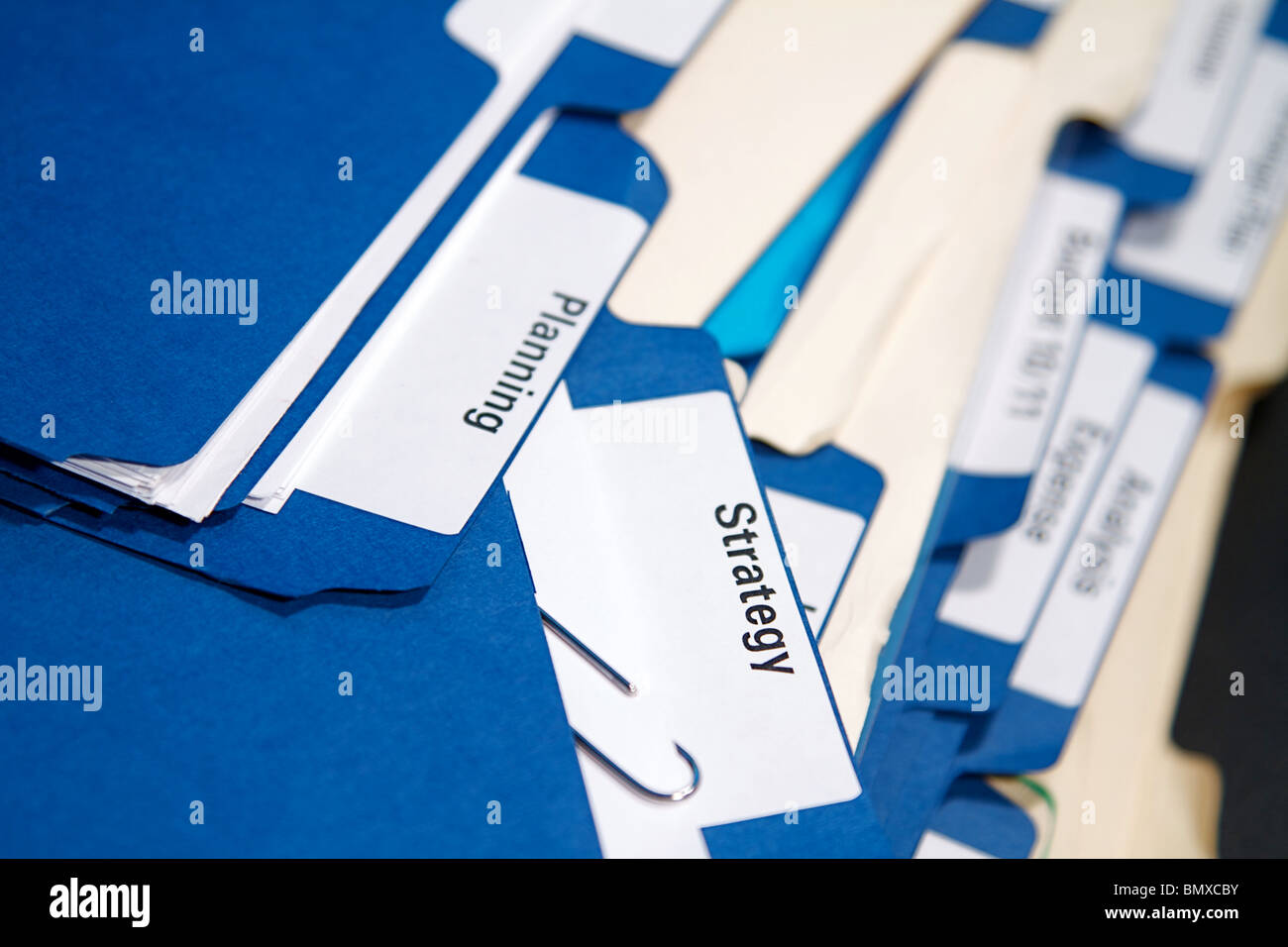 Filing cabinet full of business folders and documents Stock Photo - Alamy