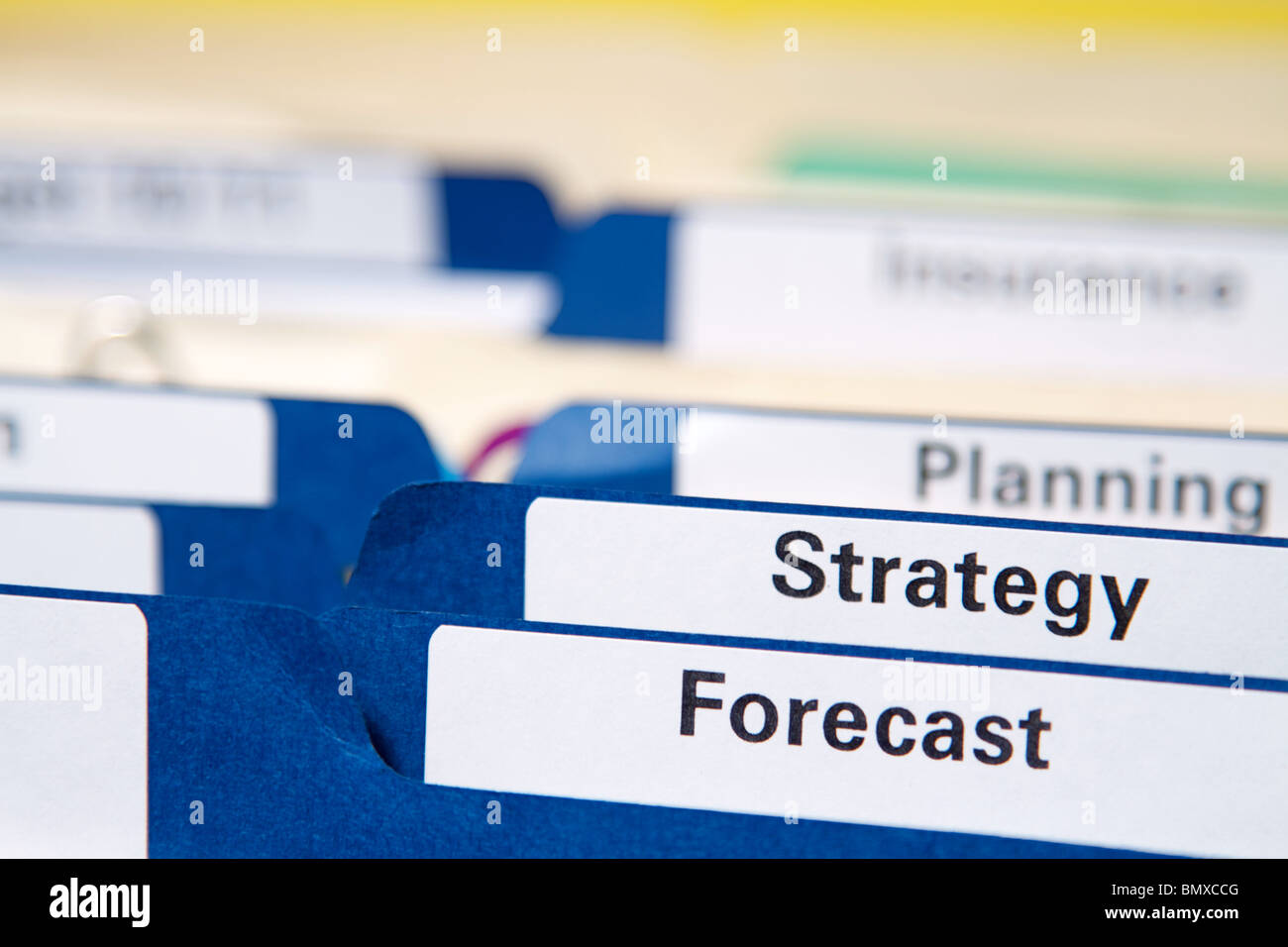 Filing cabinet full of business folders and documents Stock Photo - Alamy