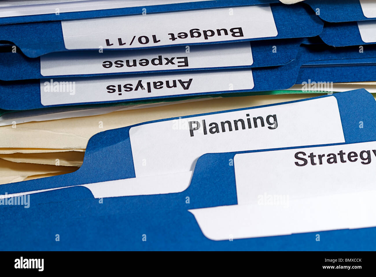 Filing cabinet full of business folders and documents Stock Photo - Alamy