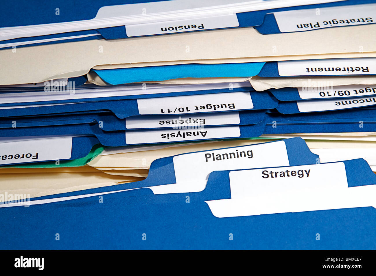 Filing cabinet full of business folders and documents Stock Photo - Alamy