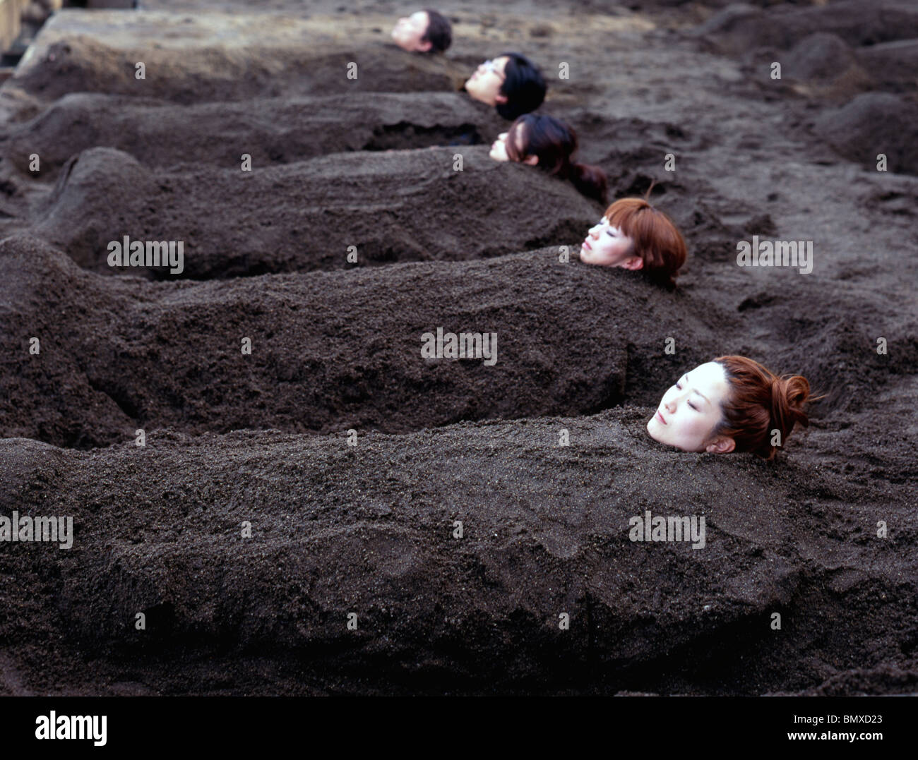 Beppu Kaihin Sunayu - Beppu Seaside Sand Baths Stock Photo - Alamy