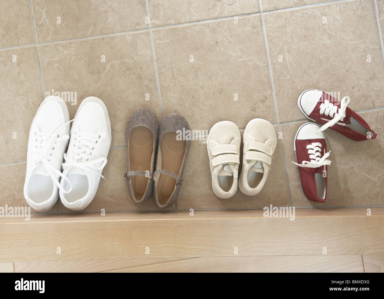 Shoes in entrance Stock Photo - Alamy