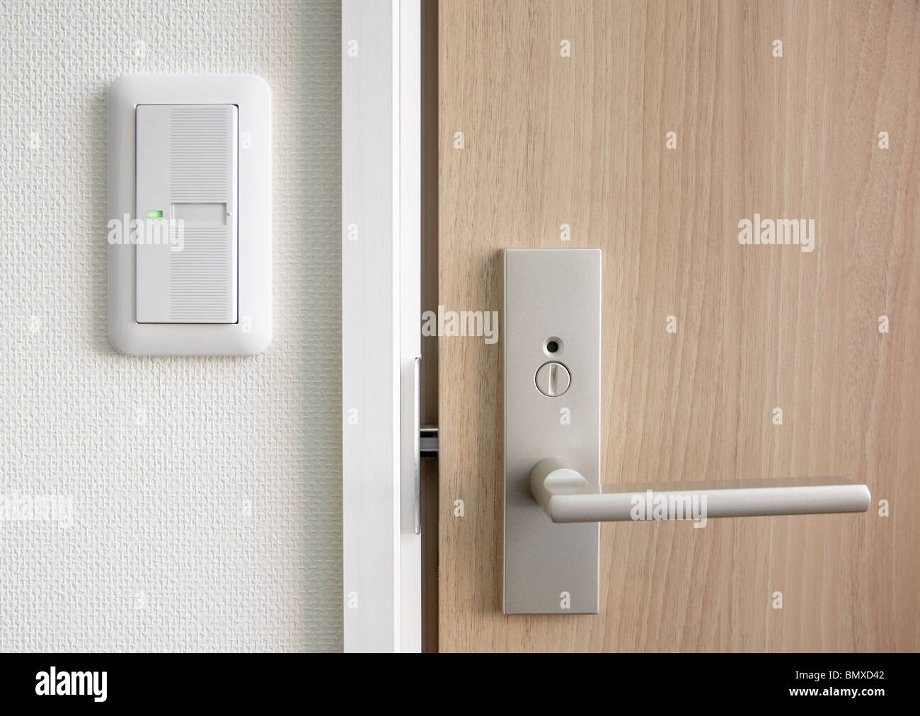 Door knob and switch Stock Photo - Alamy