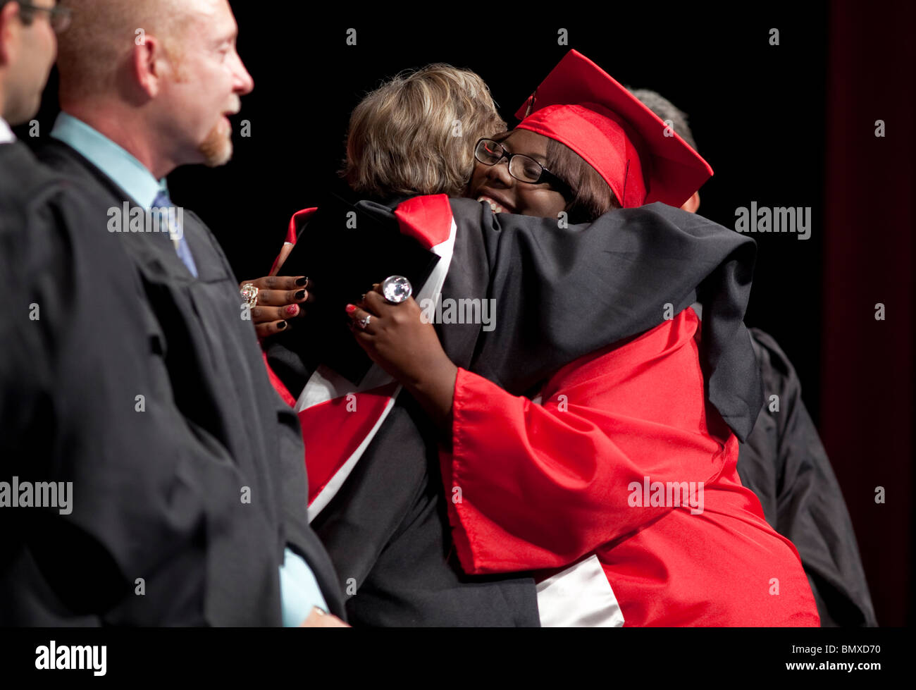 High school graduation ceremony at KIPP Academy, a nationally ...