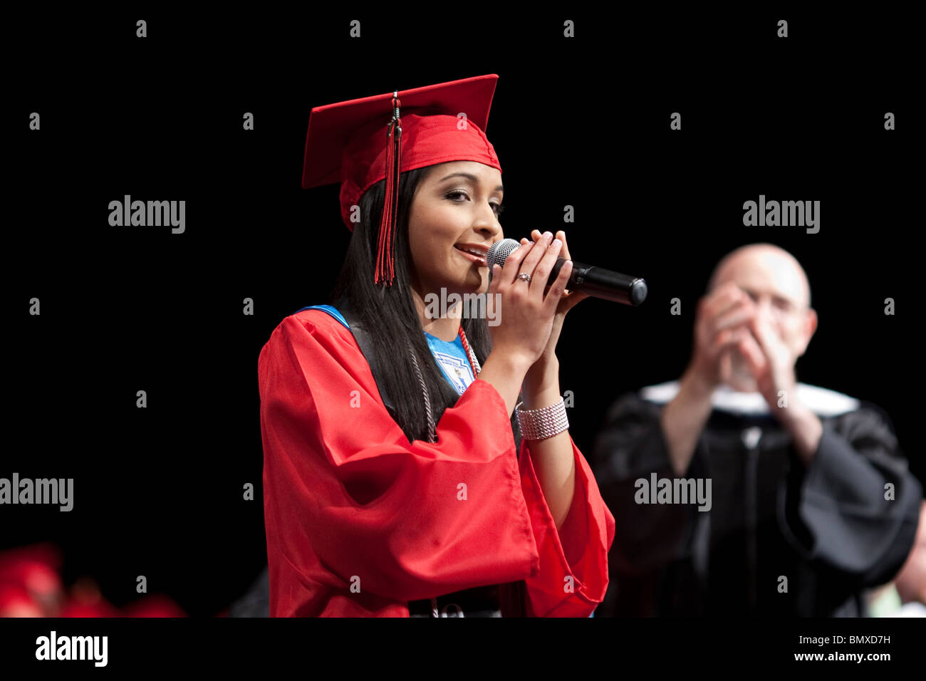 High school graduation ceremony at KIPP Academy, a nationally ...
