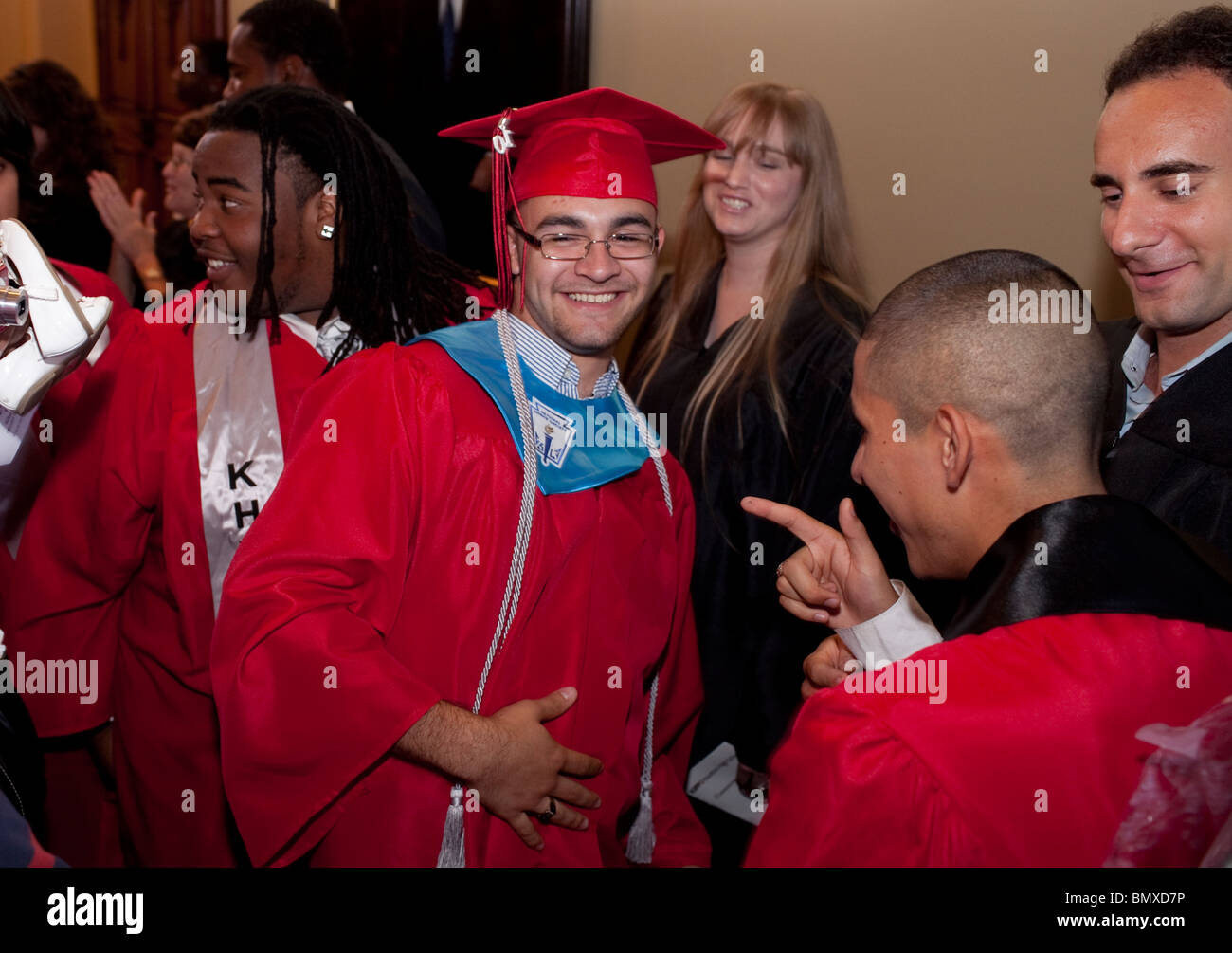 High school graduation ceremony at KIPP Academy, a nationally ...