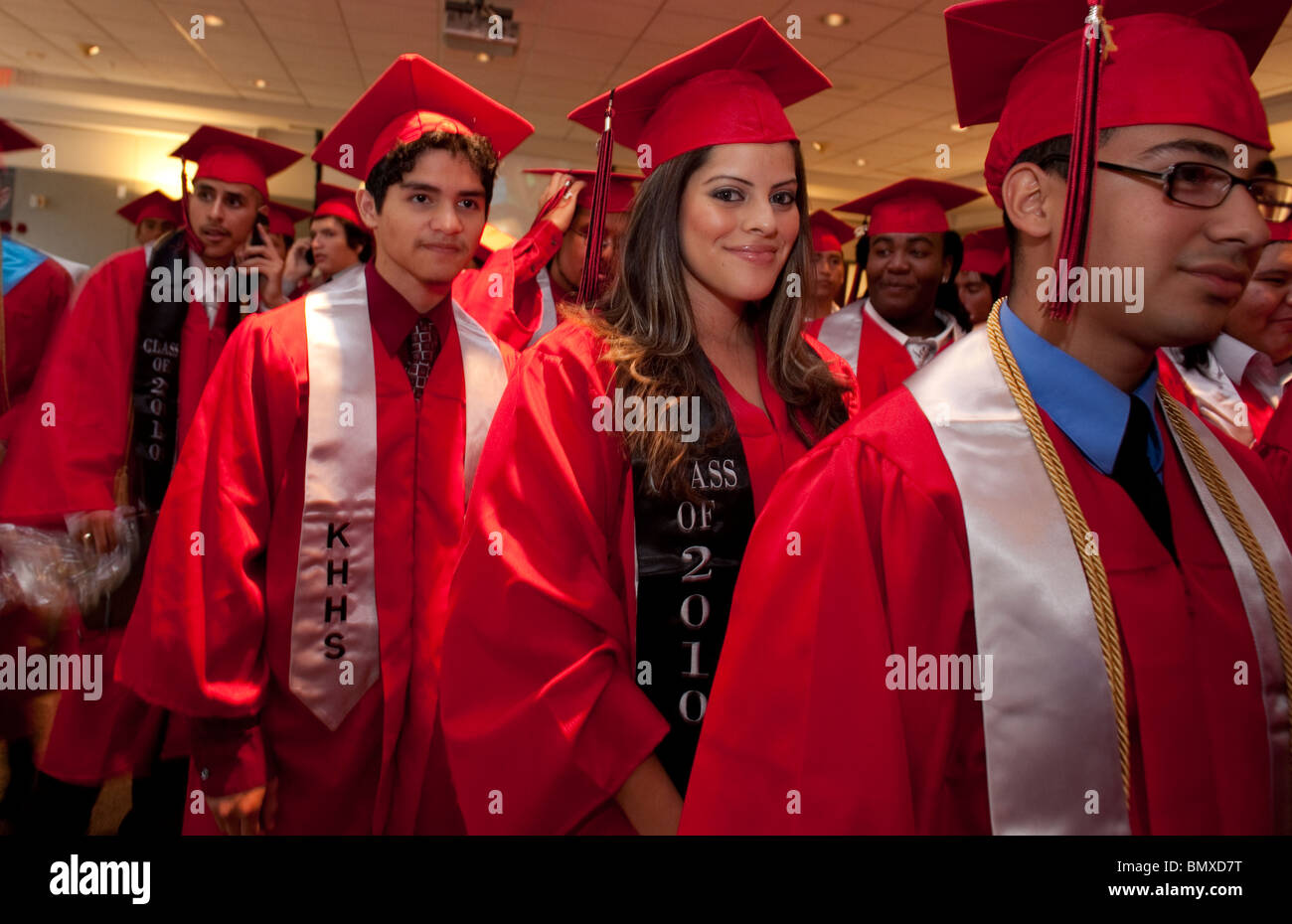 High school graduation ceremony at KIPP Academy, a nationally ...