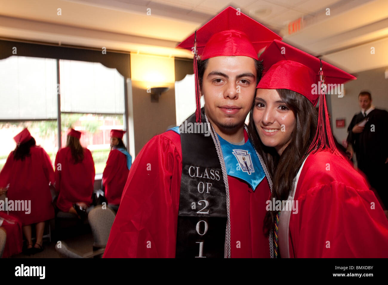High school graduation ceremony at KIPP Academy, a nationally ...