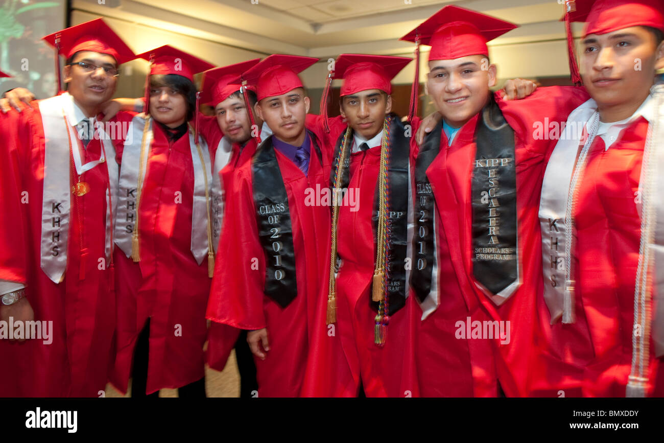 High school graduation ceremony at KIPP Academy, a nationally ...