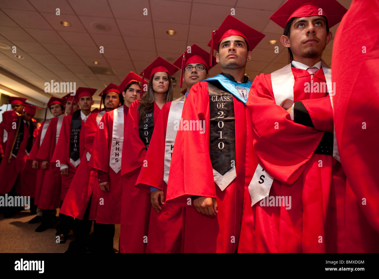 High school graduation ceremony at KIPP Academy, a nationally ...