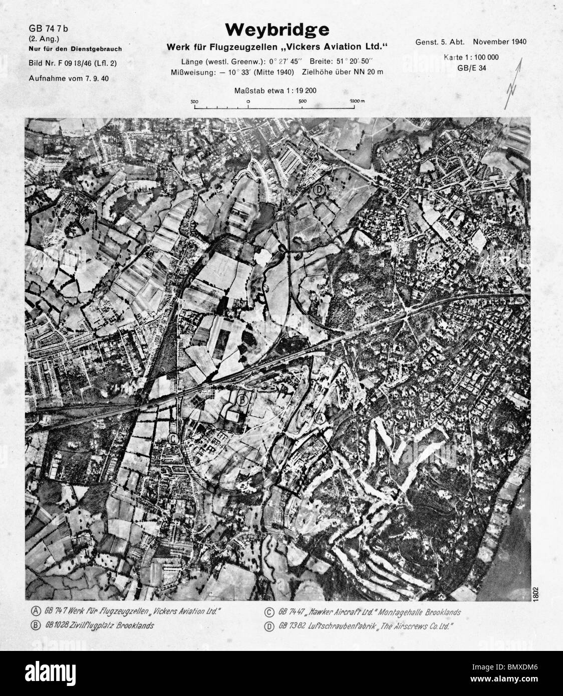 Weybridge - Surrey 7th September 1940 Vickers Armstrong Aircraft Works ...