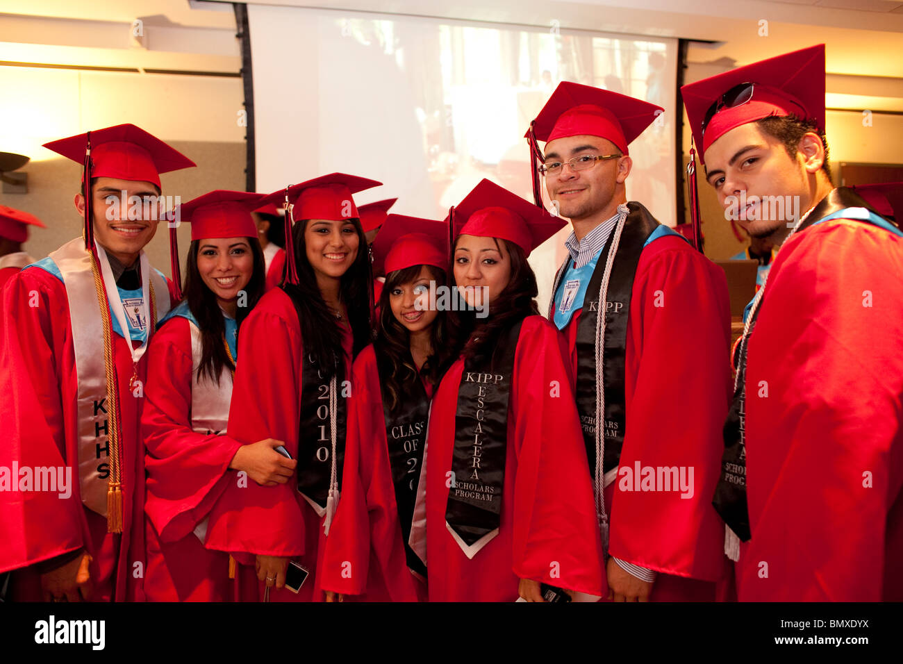 High school graduation ceremony at KIPP Academy, a nationally ...
