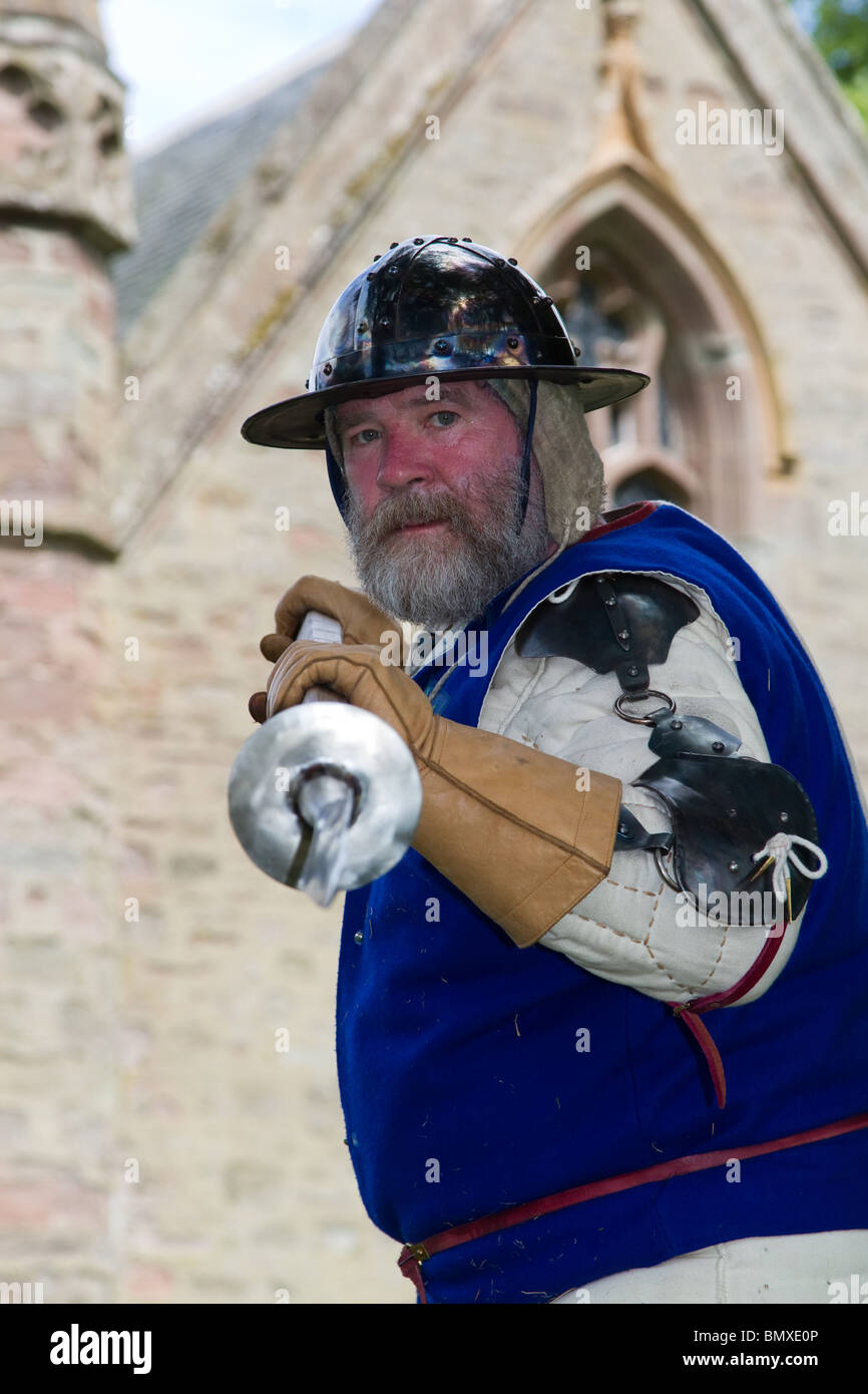 Armoured Common Scottish Foot Soldier large double-handed sword A re ...