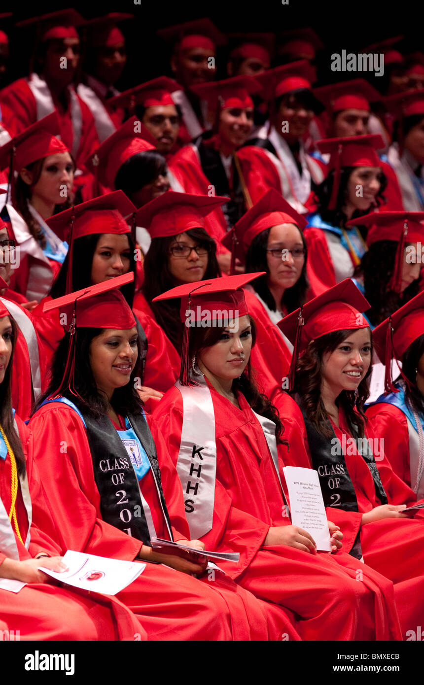 High school graduation ceremony at KIPP Academy, a nationally ...