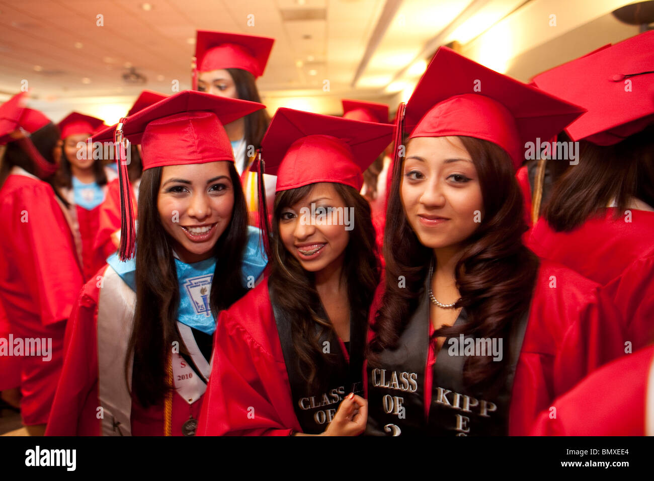 High school graduation ceremony at KIPP Academy, a nationally ...