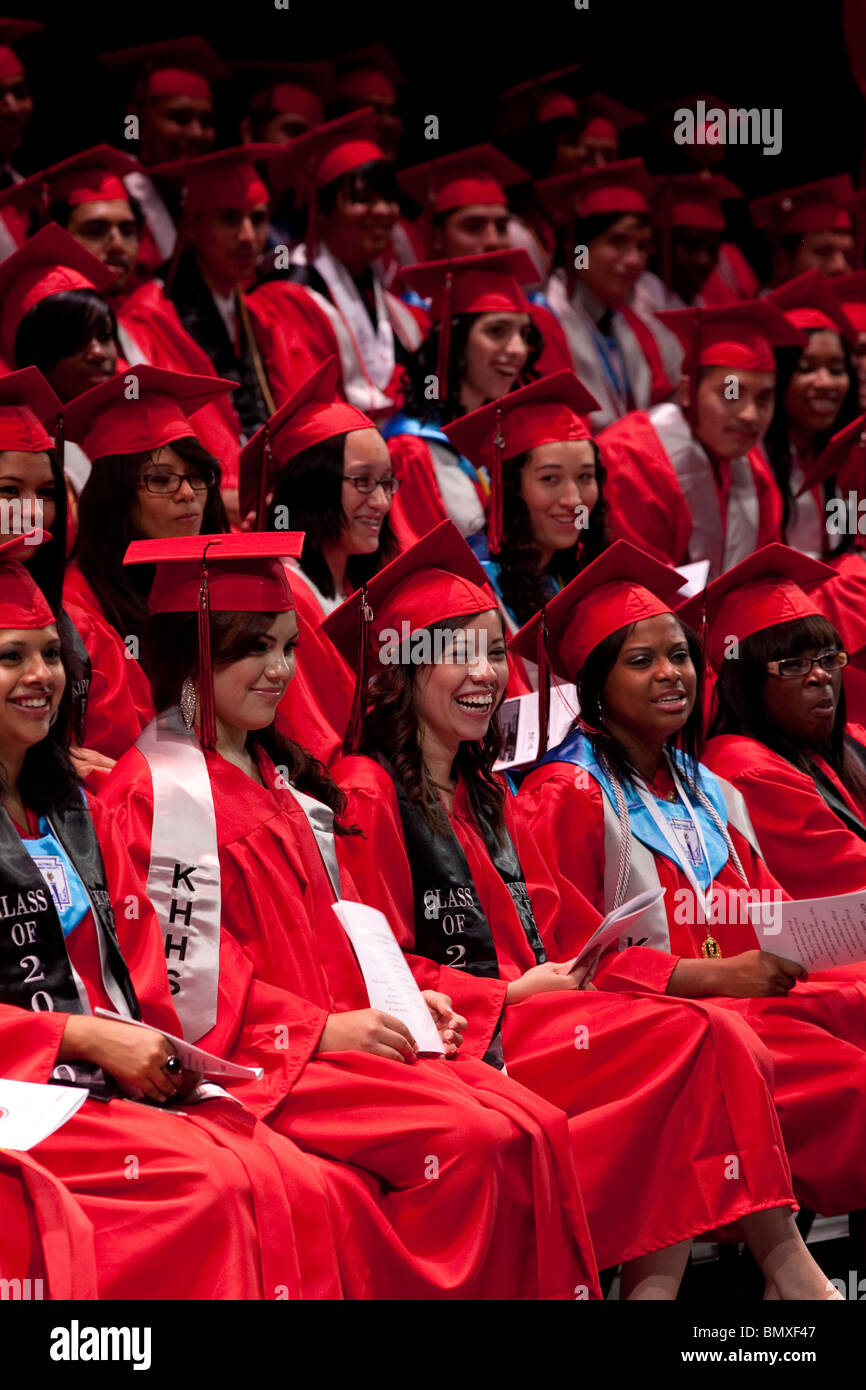 High school graduation ceremony at KIPP Academy, a nationally ...