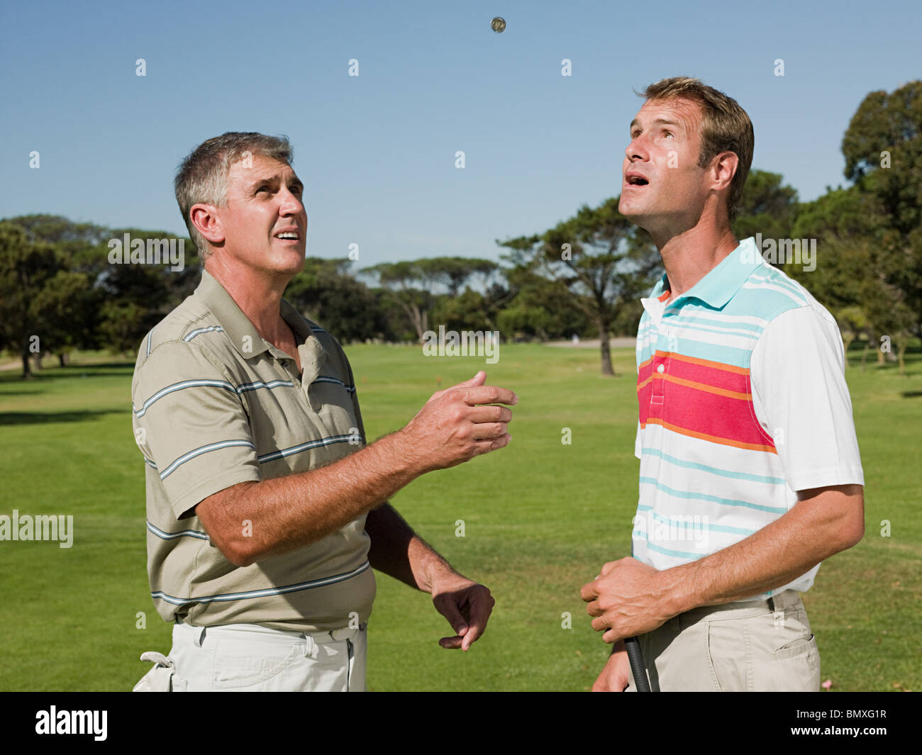 Golf action mid air hi-res stock photography and images - Alamy