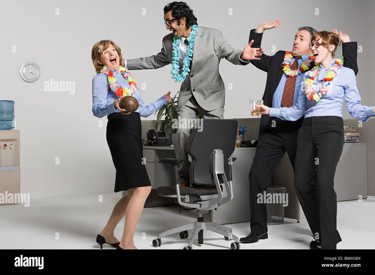 Business people enjoying office party Stock Photo - Alamy