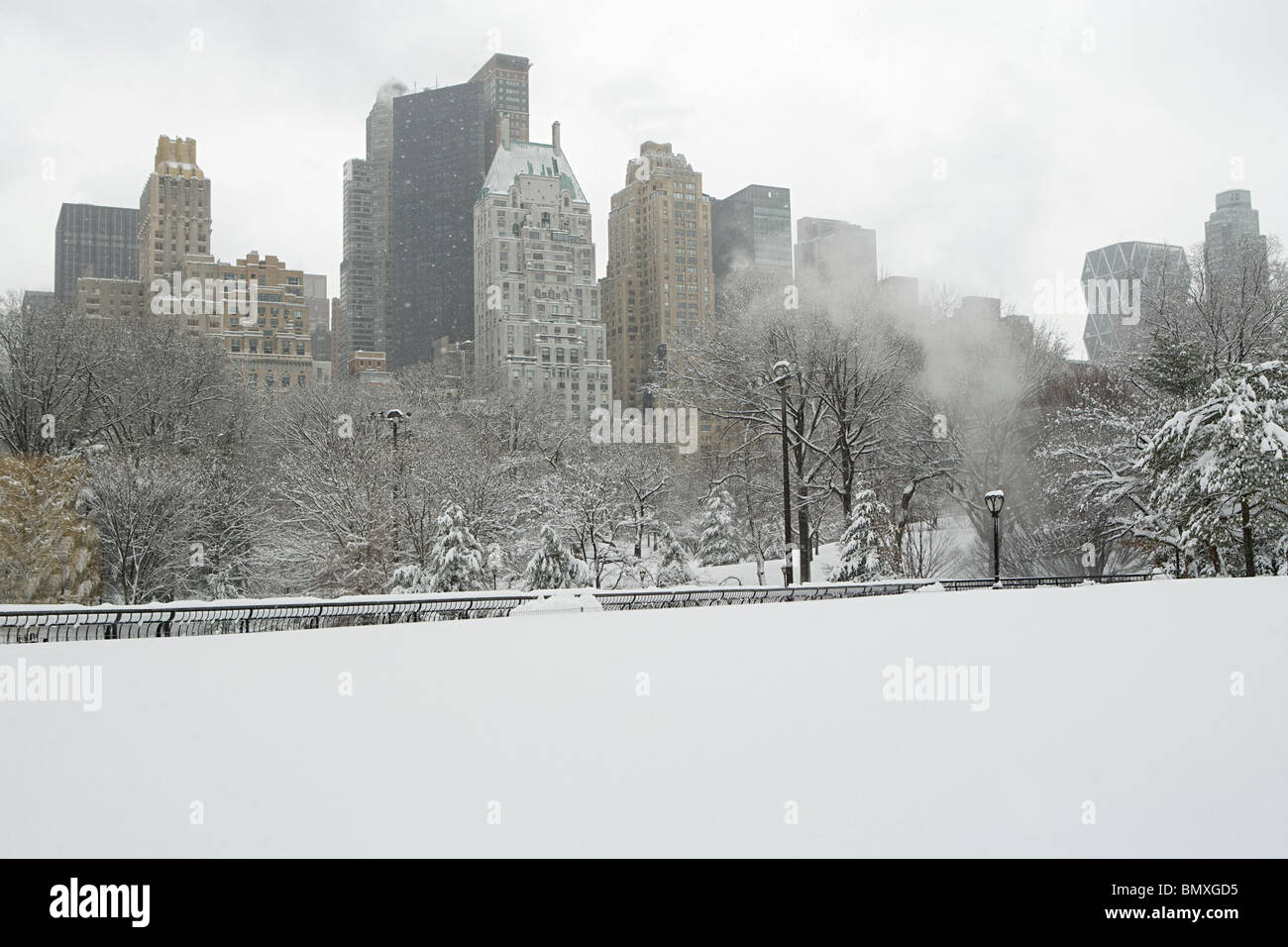 Central park snow leisure hi-res stock photography and images - Alamy