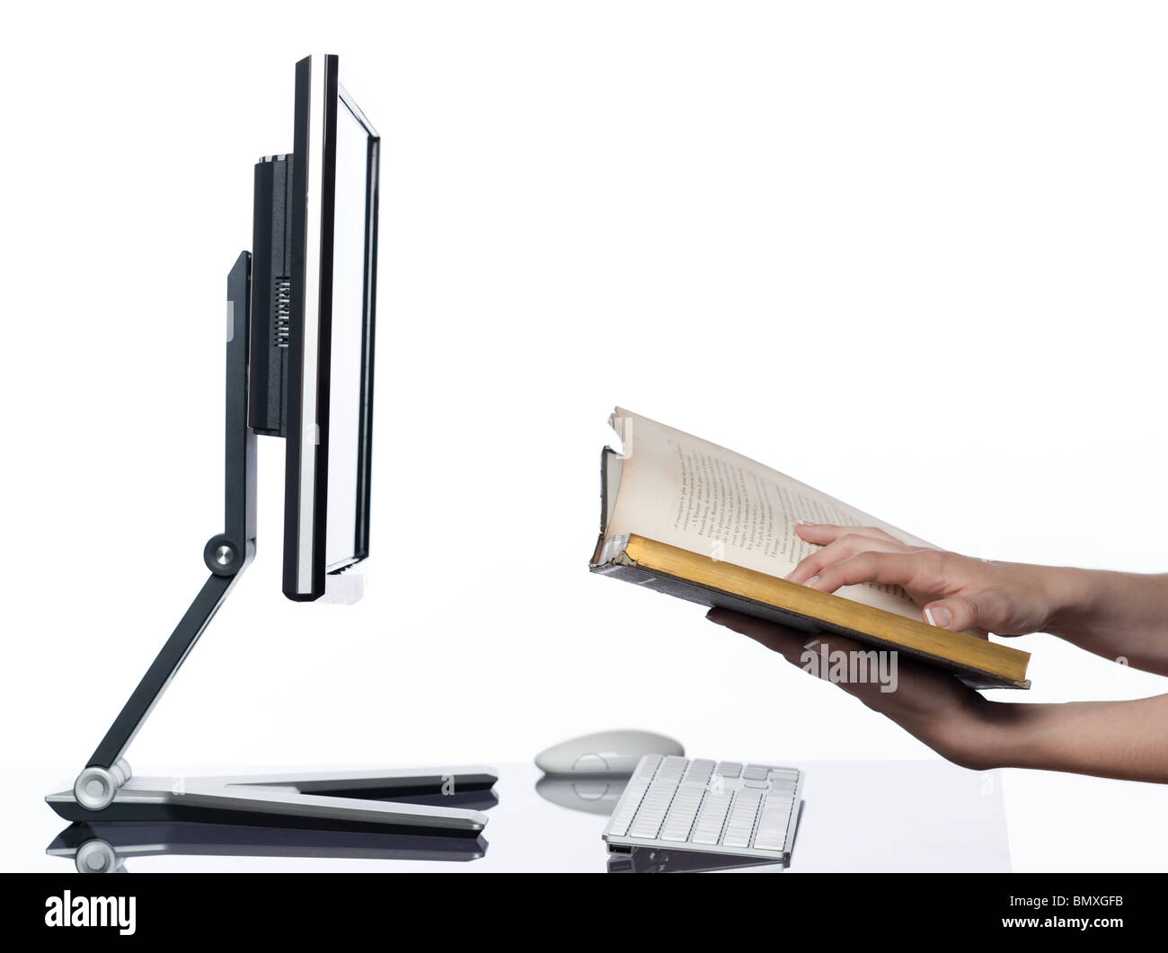 communication between human hand and a computer display monitor on ...