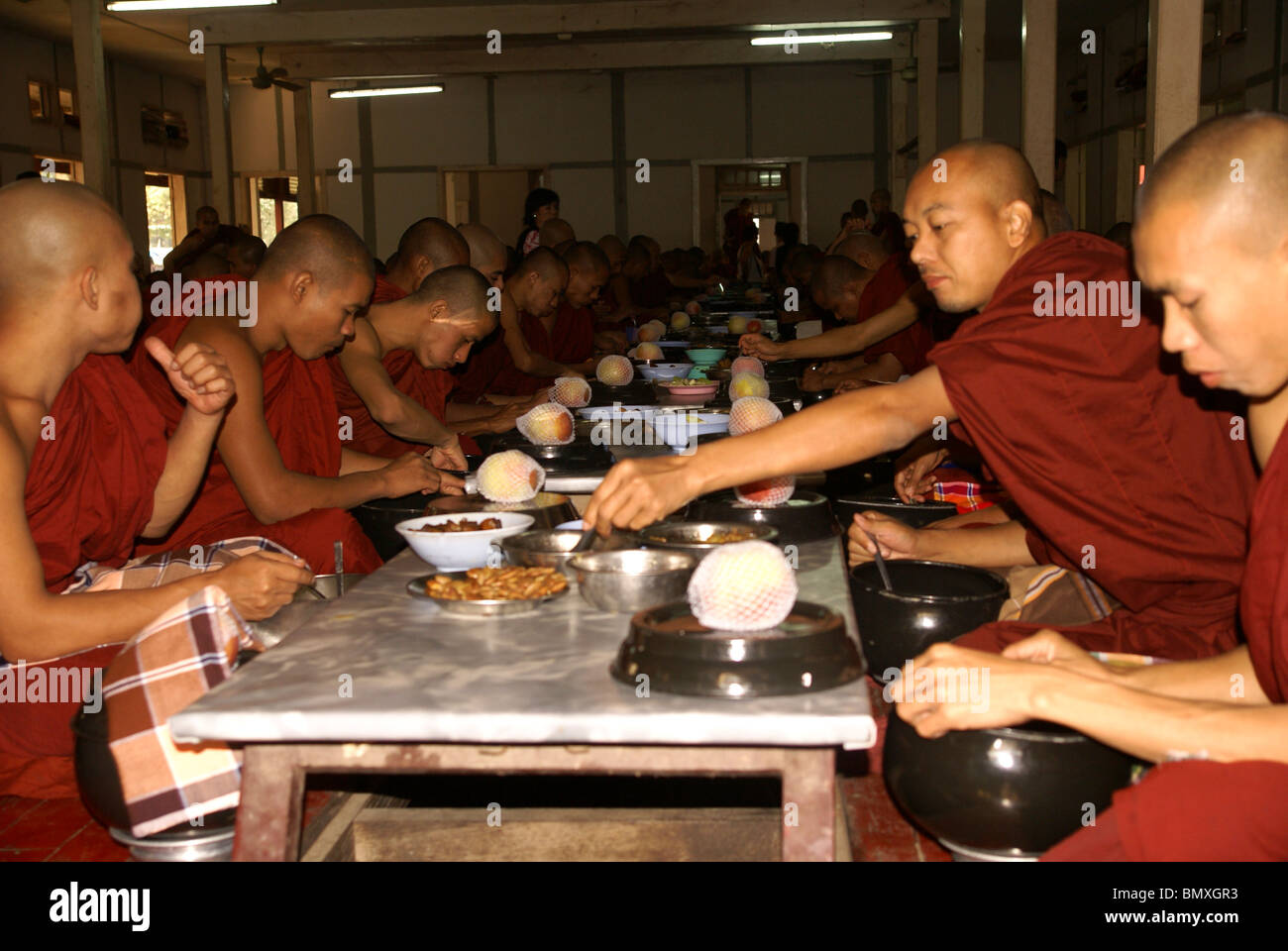 Myanmar Amarapura, Mahagandayon Monastery, Buddhist Monastery, Monks at ...
