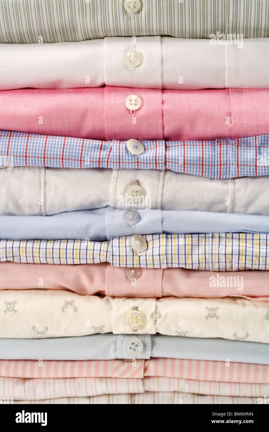Folded shirt stack hi-res stock photography and images - Alamy