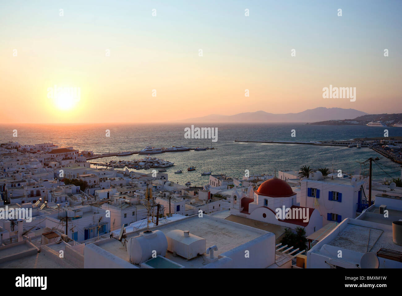Greece, Cyclades, Mykonos, Mykonos Town Stock Photo - Alamy