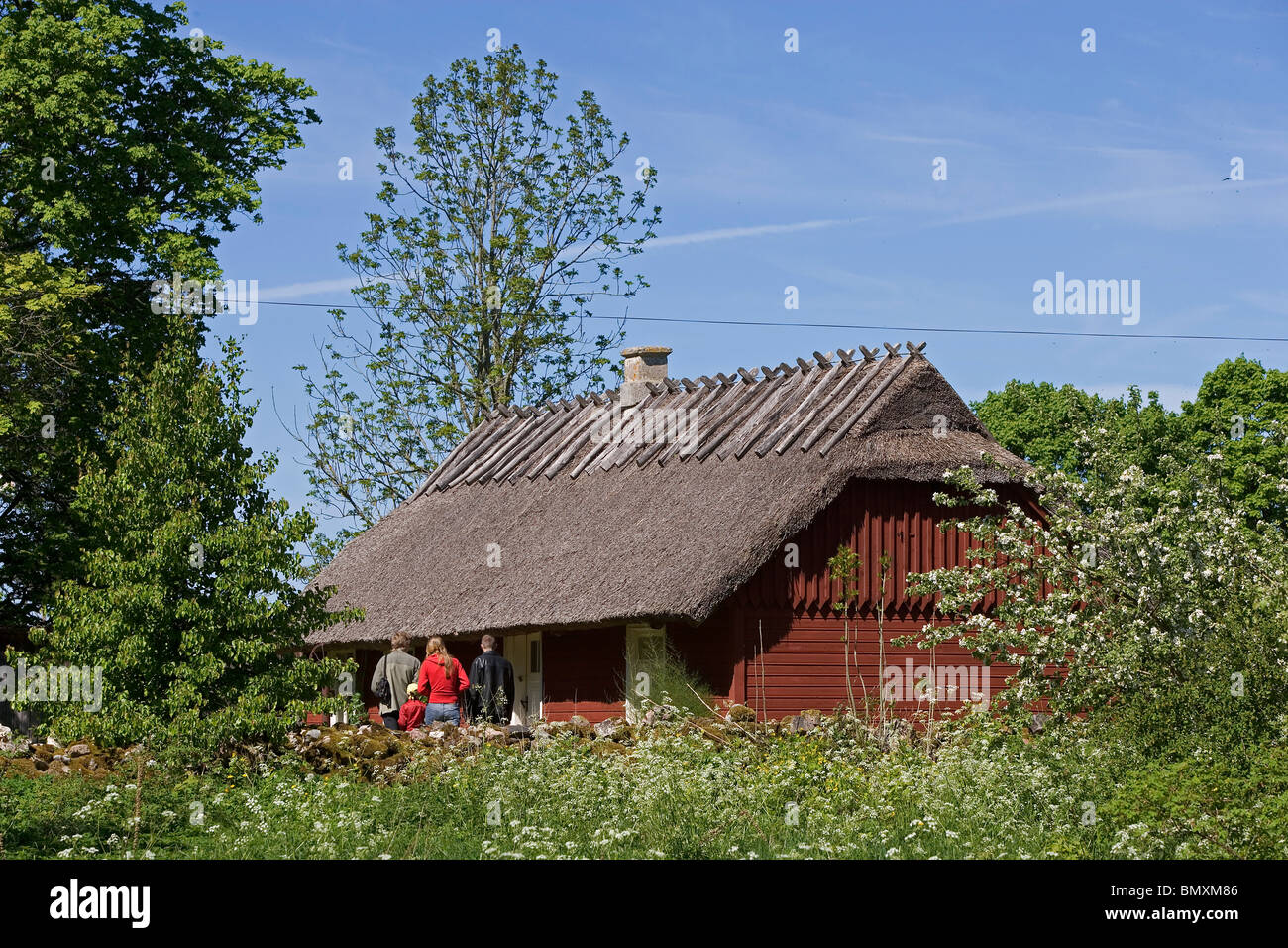 Estonia,Muhu Island,Koguva,Open Air Museum,traditional houses,wooden ...