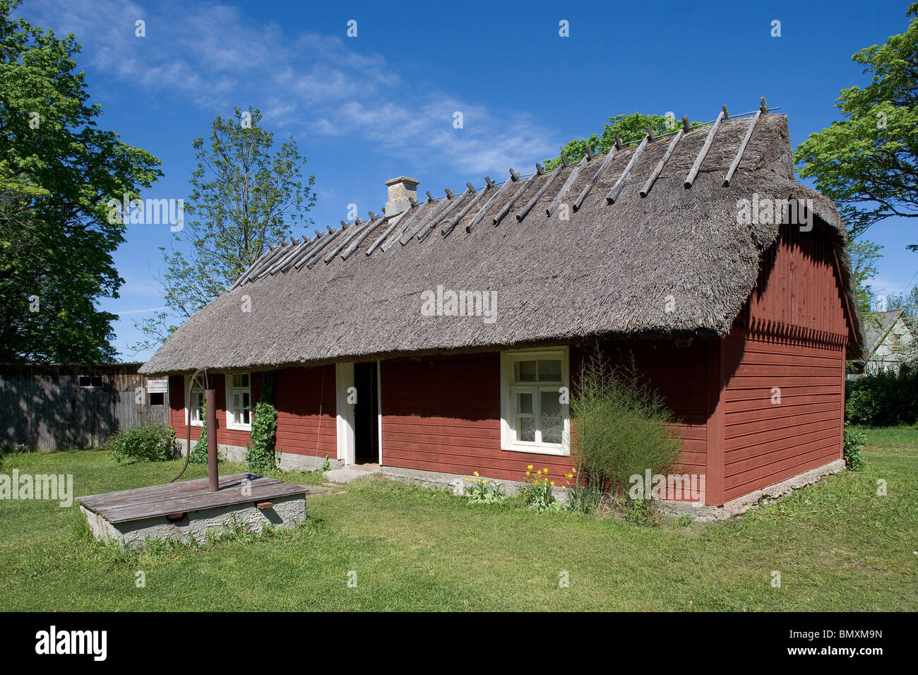 Estonia,Muhu Island,Koguva,Open Air Museum,traditional houses,wooden ...