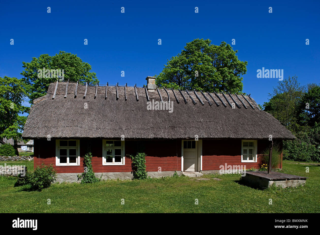 Estonia,Muhu Island,Koguva,Open Air Museum,traditional houses,wooden ...