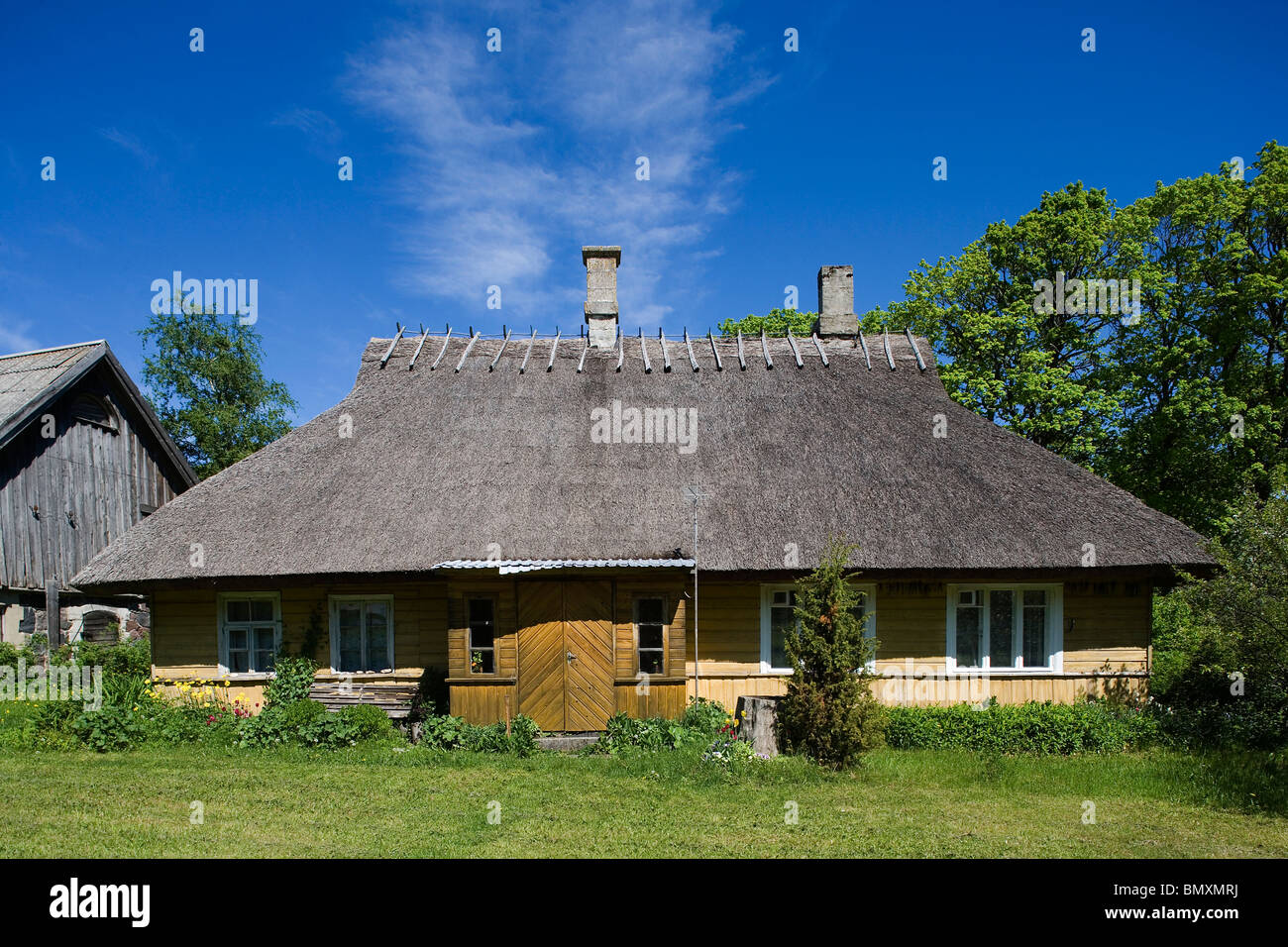 Estonia,Muhu Island,Koguva,Open Air Museum ,traditional houses,wooden ...