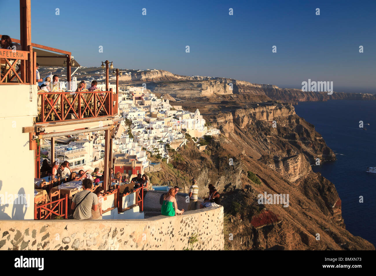 Cliffside restaurant fira santorini hi-res stock photography and images ...