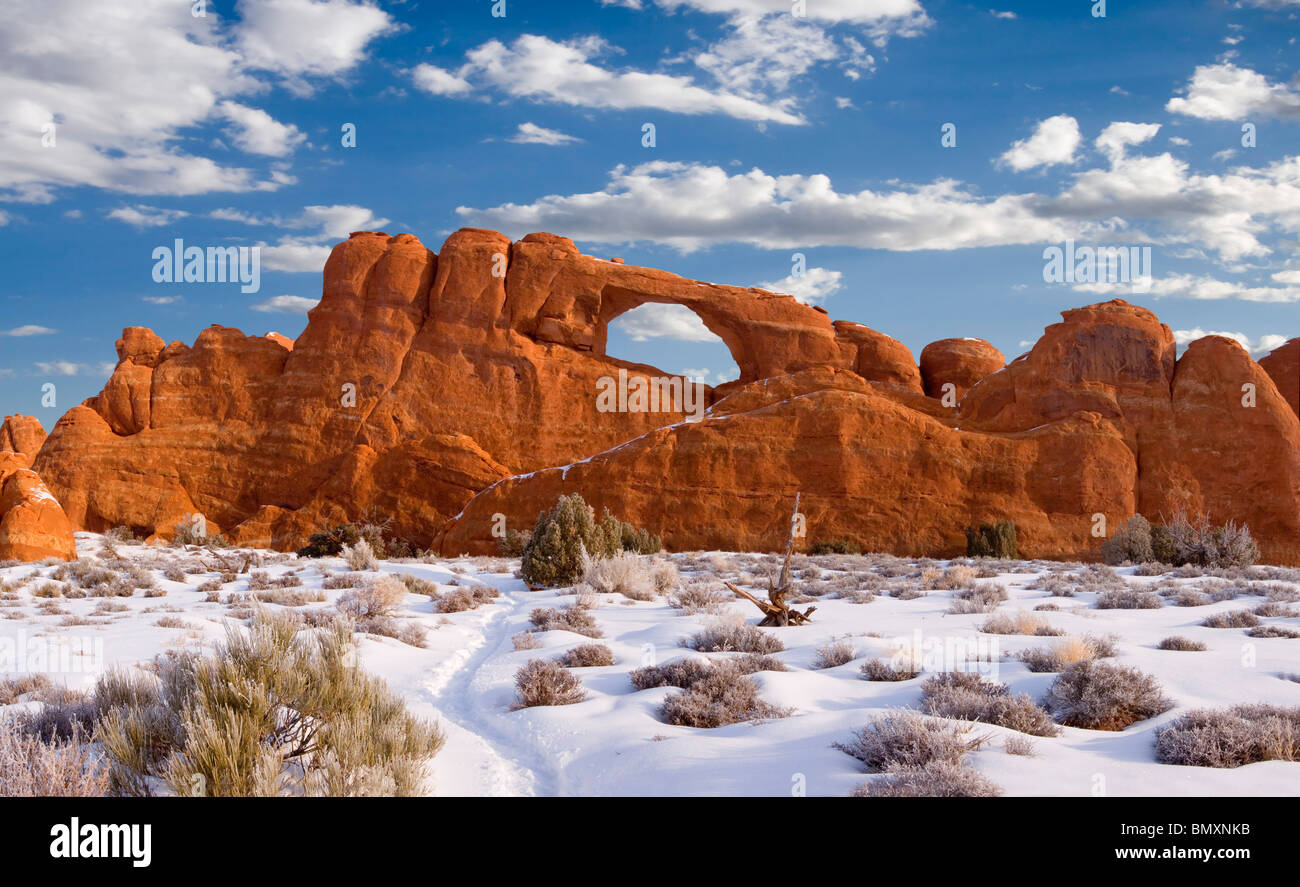 Skyline Arch In Arches National Park High Resolution Stock Photography ...