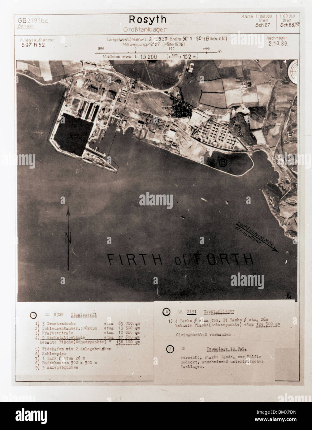 Rosyth, Fife - Scotland 1940 Harbour & Naval Base Stock Photo - Alamy