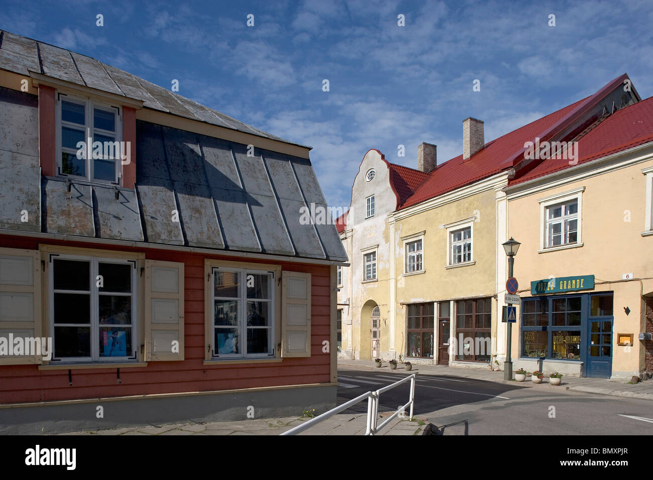 Estonia,Haapsalu,Old Town,typical houses,wooden Stock Photo - Alamy