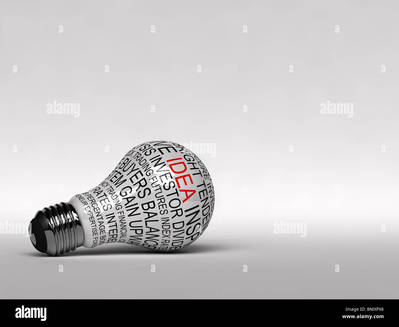 Inspirational light bulb Stock Photo - Alamy
